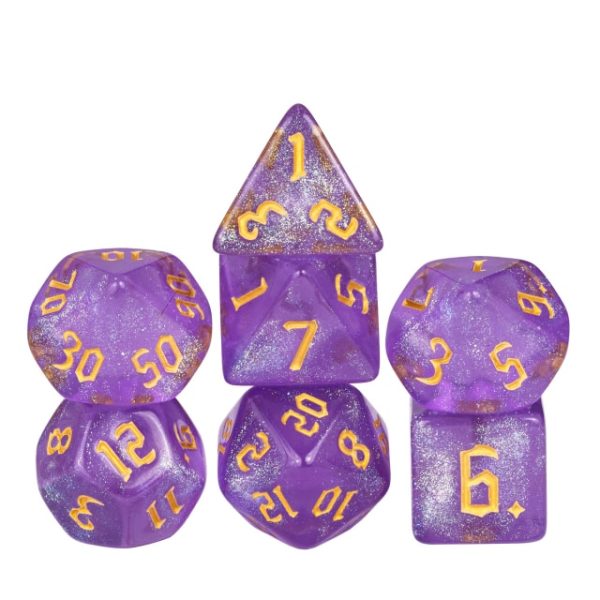 Purple Lunar Dice RPG Akriliniai Kauliukai - RPG House